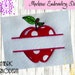 APPLE SPLIT MONOGRAM Frame Machine Embroidery Design Apple Name Frame ...