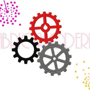 Gears Embroidery Design Sprockets Cogs Clockwork Applique' Steampunk ...