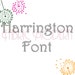 HARRINGTON FONT Embroidery Design 3 Sizes Upper and Lower and Numbers ...