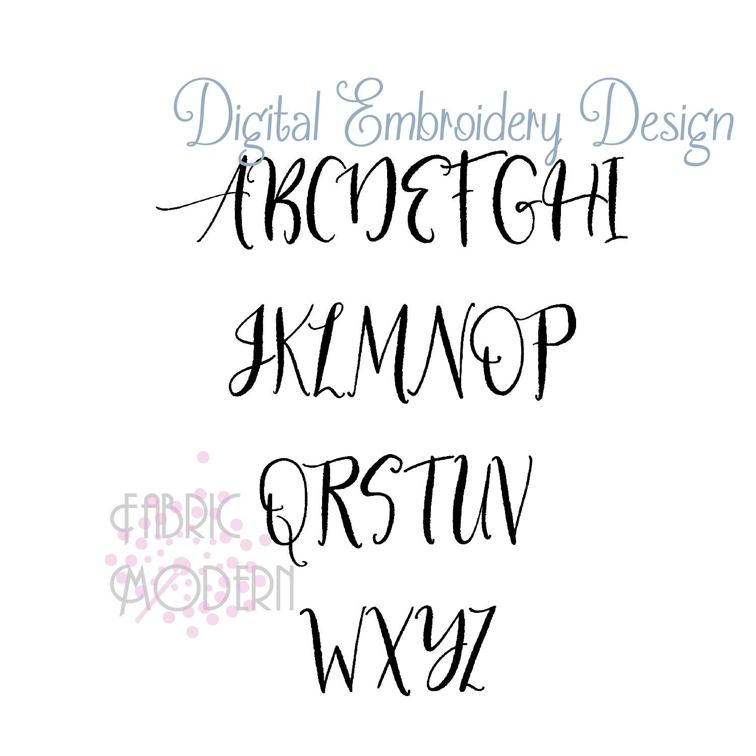 2 Inch Farmhouse MONOGRAM Embroidery Font Design Single Letter | Etsy