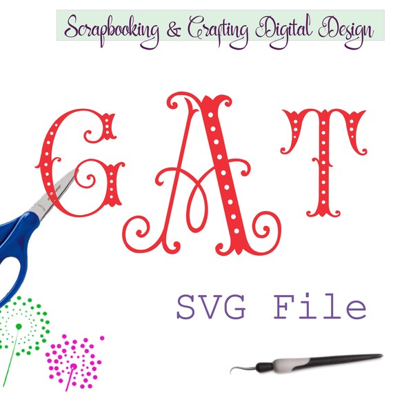 Arabian Nights Dots Monogram SVG for Craft Cutting 1012C | Etsy