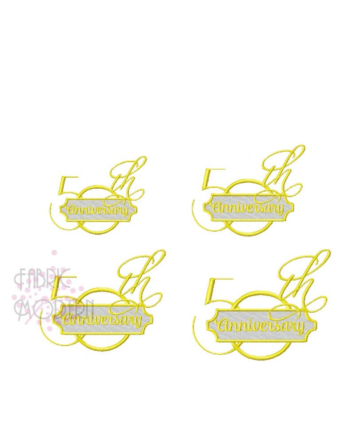 50th ANNIVERSARY Embroidery Design Wedding Anniversary Anniversary ...