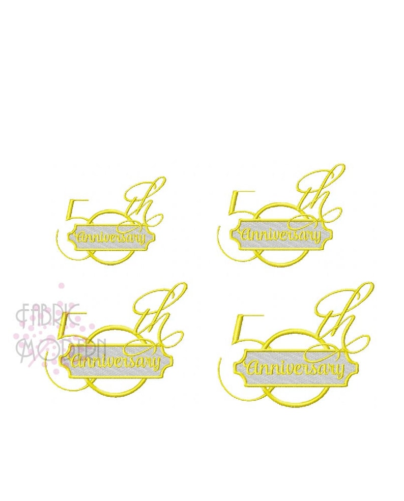 50th ANNIVERSARY Embroidery Design Wedding Anniversary Anniversary ...