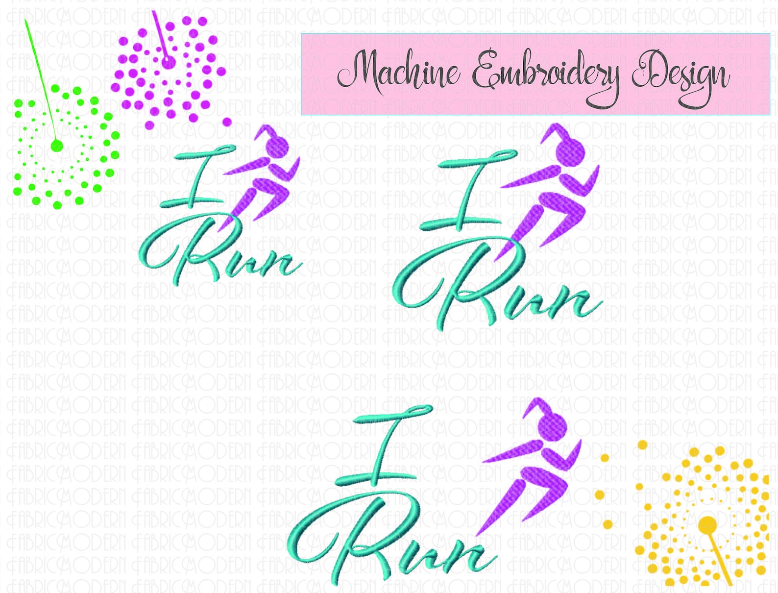 I Run Runners Design Embroidery Design Girl Running Sports Design ...