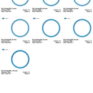 Machine Embroidery Design Rope Circle Border in Multiple Sizes #209b - Etsy