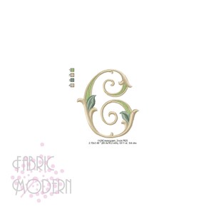 Letter C MONOGRAM Embroidery Design Large Vintage Single #1128-C - Etsy