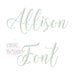 1" Allison Script Calligraphy Font Monogram Font Embroidery Font ...