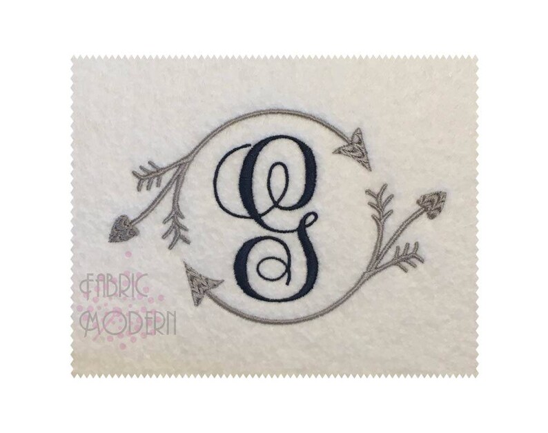 Hearts and Arrows Monogram Frame Monogram Circle Arrow Border - Etsy