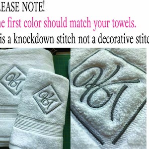 SPLIT LETTER MONOGRAM Embroidery Font Design Towel Embroidery Split ...