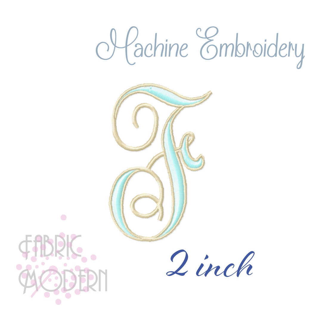 2 Inch 2 Color Vine MONOGRAM Embroidery Font #1088-2 - Etsy