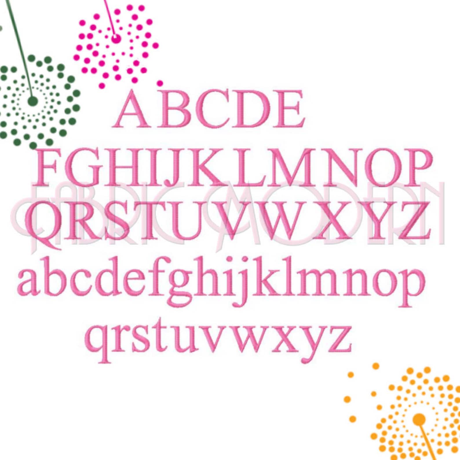 TIMES Embroidery FONT Design Small Embroidery Fonts 1/2 Inch to 1.5 ...
