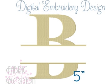 SPLIT MONOGRAM Embroidery Font Design for an 8x12 Inch Hoop | Etsy