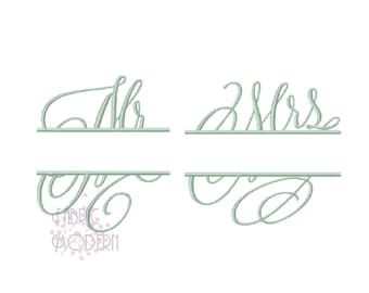 Mr and Mrs Script - Etsy