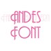 ANDES FONT Embroidery Font Design Three Sizes Upper and Lower Case ...