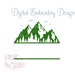 Mountainscape Name Frame Embroidery Design 1055 | Etsy