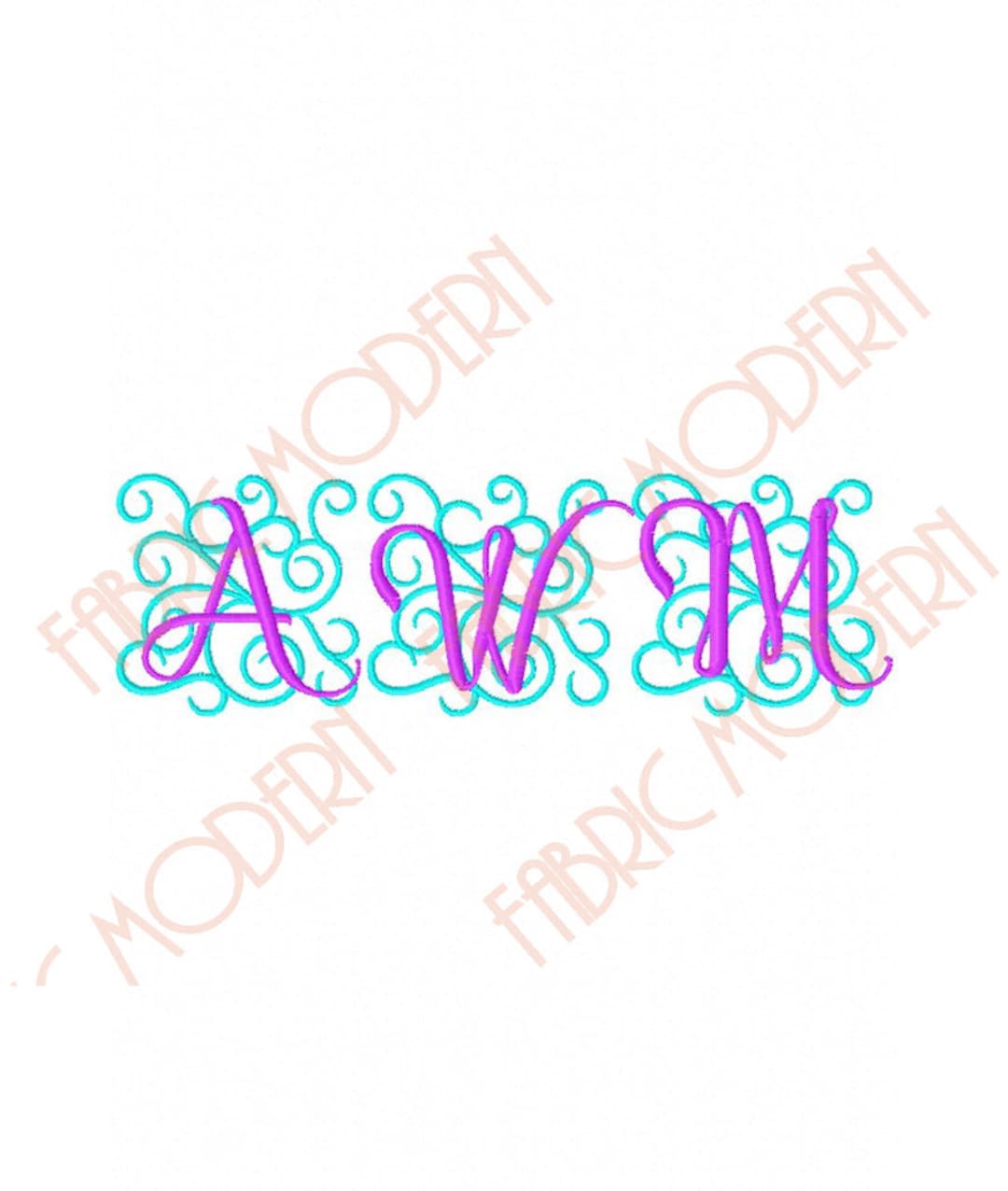 MONOGRAM FONT Embroidery Font Design,two Color Design, Two Sizes, #471 ...