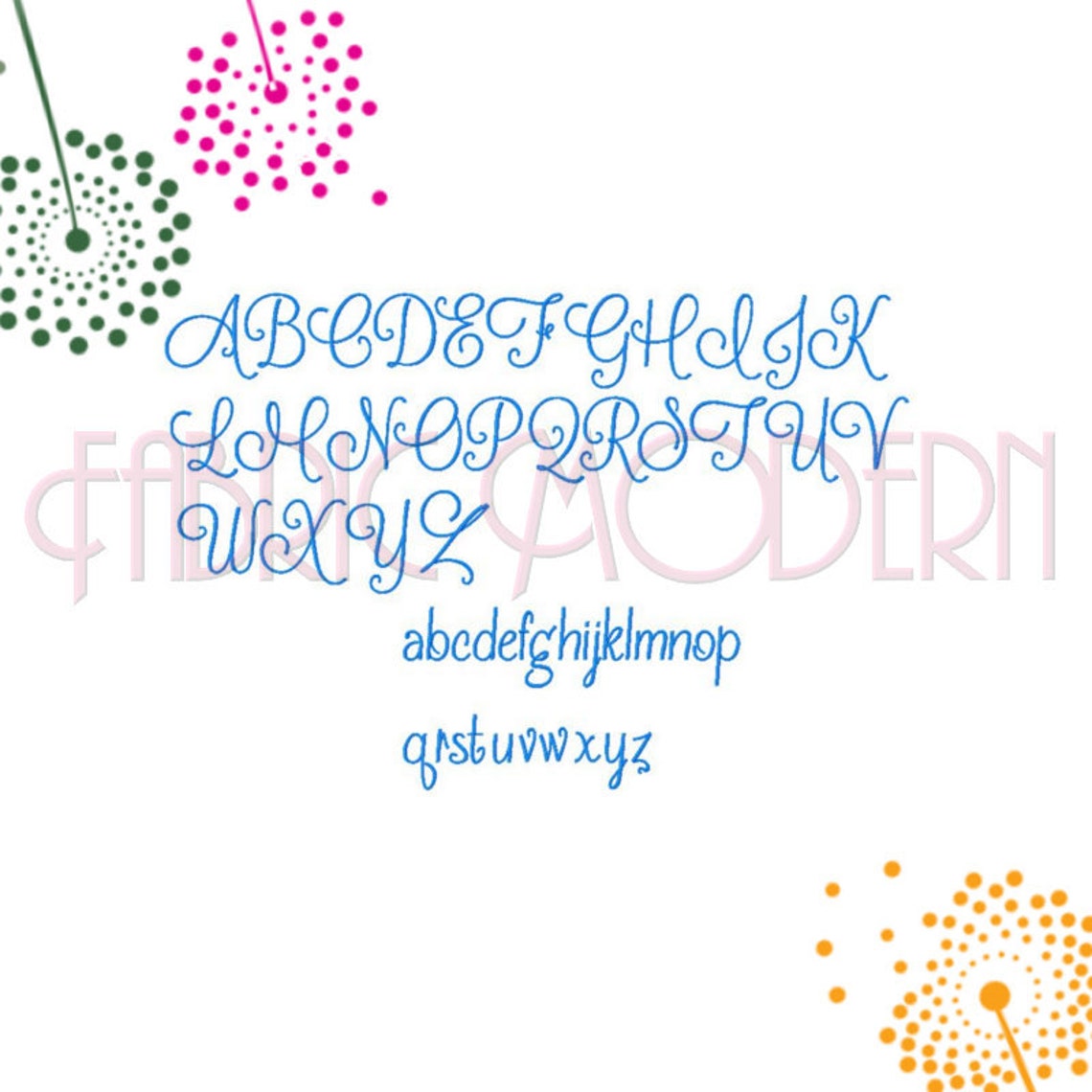 FROSTING SCRIPT Embroidery Font Design 2 2.5 and 3 Inch Upper - Etsy