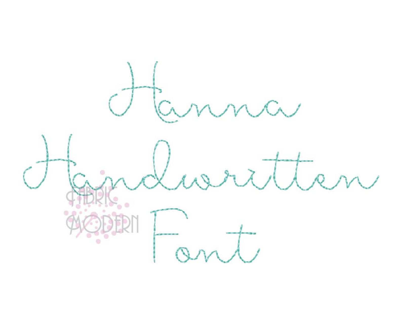 2 Hanna Handwriting Handstitch Script Handwriting - Etsy