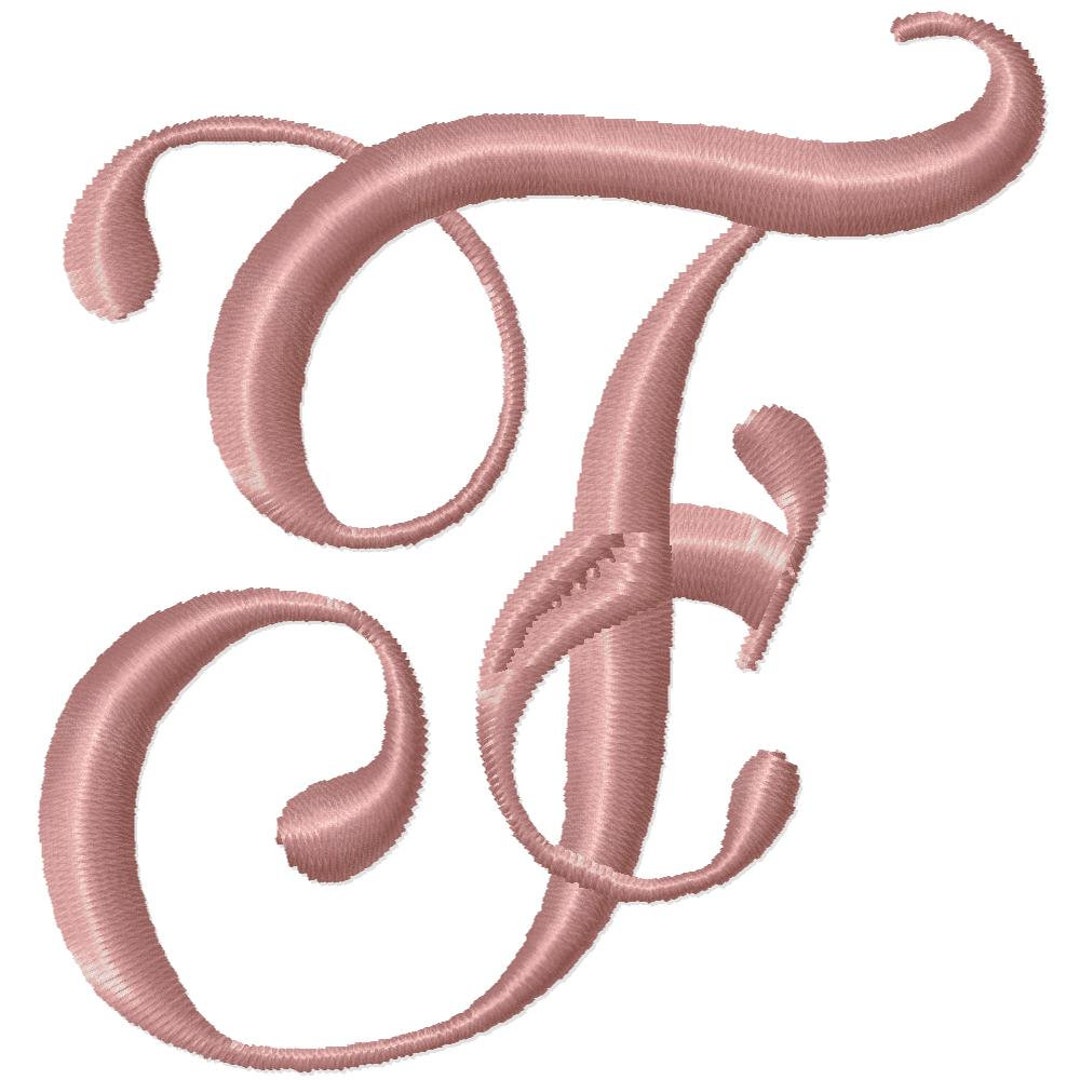 2 Inch Script Wedding MONOGRAM Embroidery Font #1107-2 - Etsy