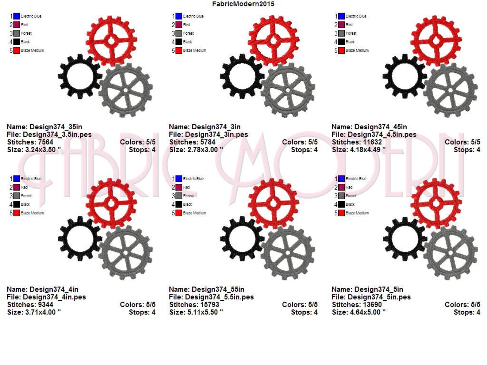 Gears Embroidery Design Sprockets Cogs Clockwork Applique' | Etsy