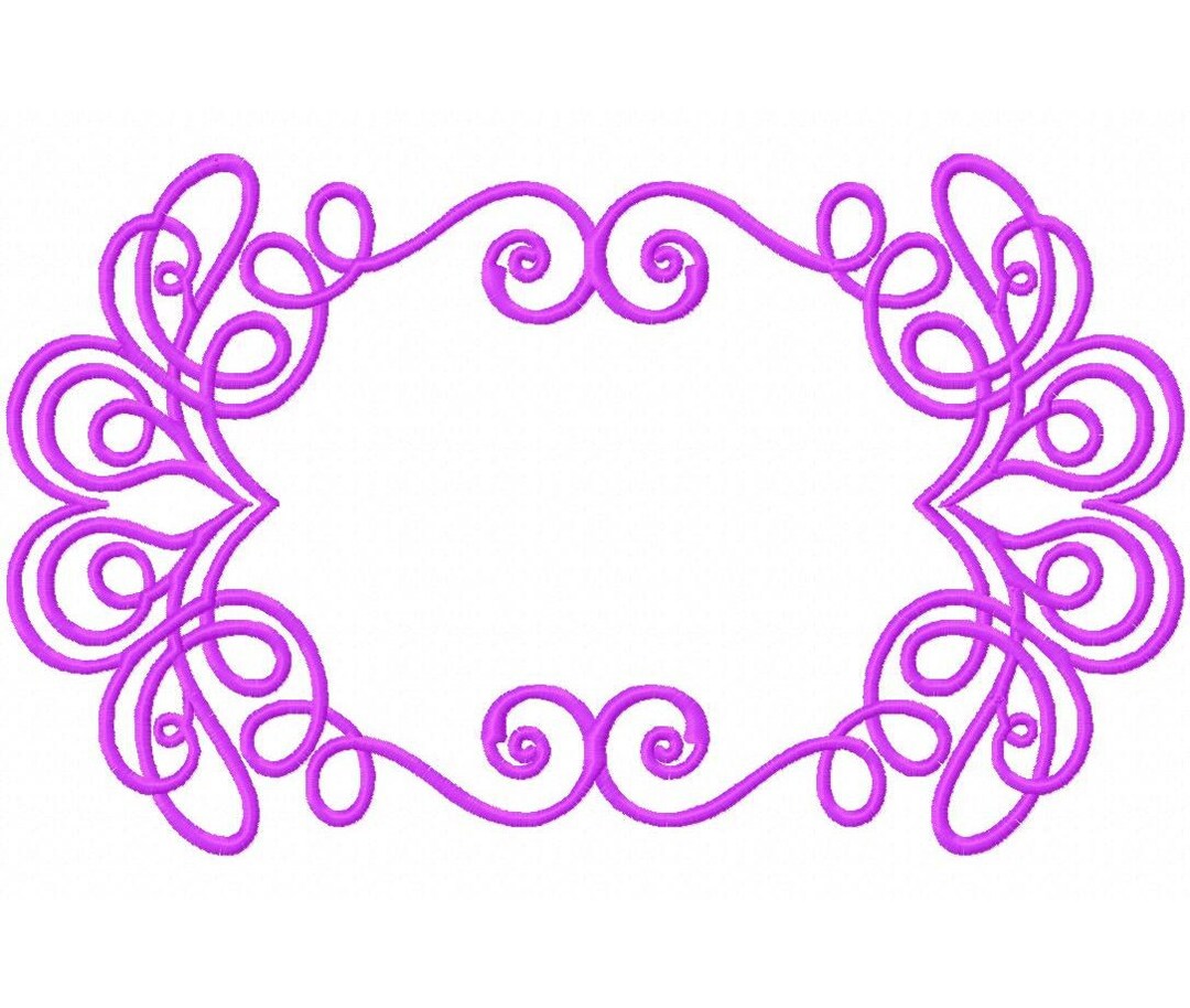 MONOGRAM FRAME Machine Embroidery Design Vintage Feel Multiple Sizes ...