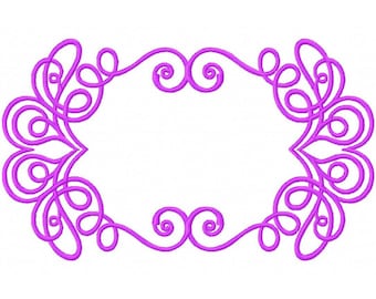 SPLIT MONOGRAM FRAME Machine Embroidery Design Multiple Sizes | Etsy