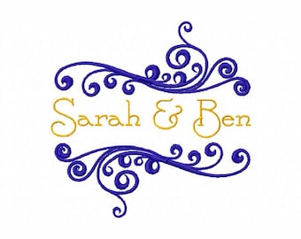 VINTAGE Machine Embroidery Design Fancy Split Monogram | Etsy