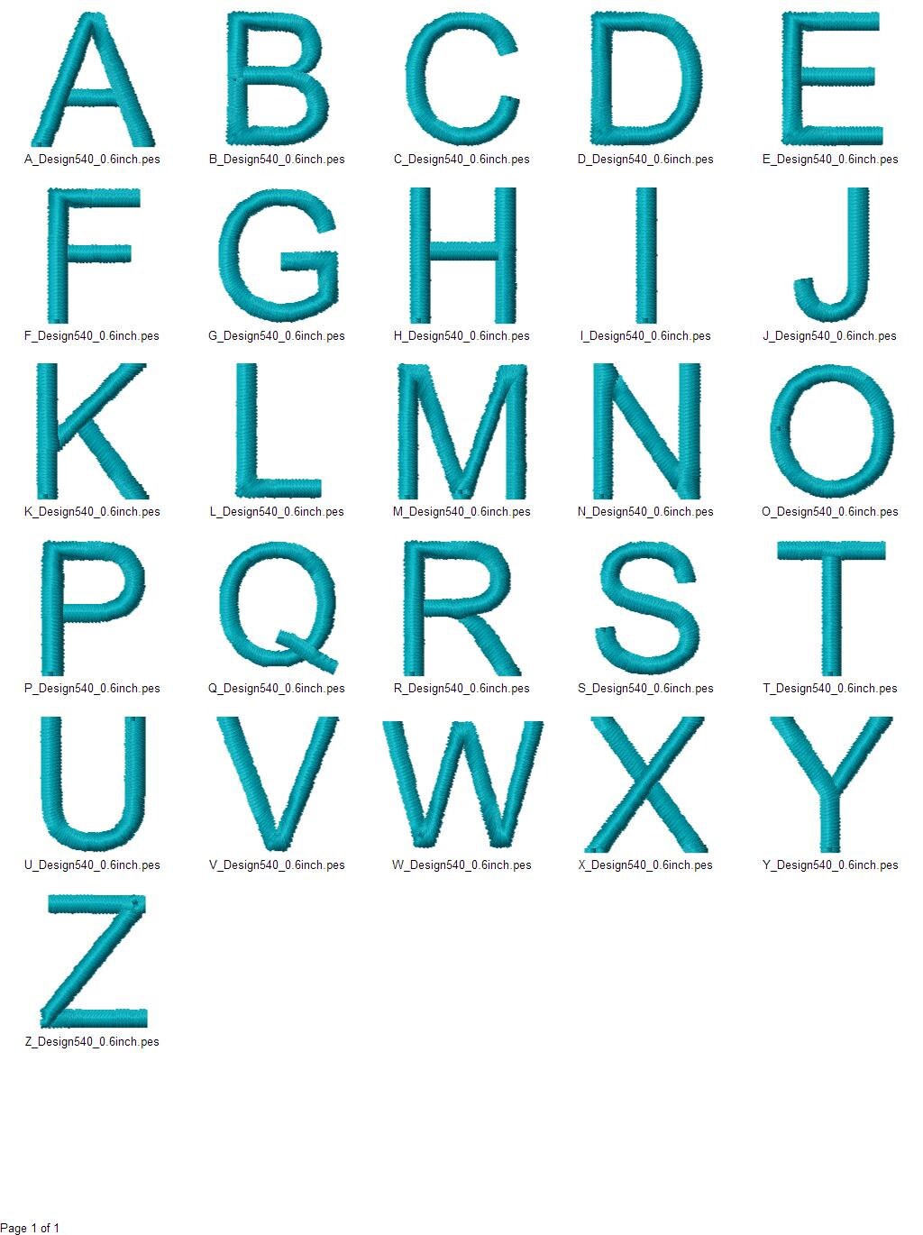 SMALL BLOCK FONT Embroidery Font Design Embroidery Fonts 2 - Etsy