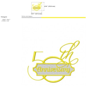 50th ANNIVERSARY Embroidery Design Wedding Anniversary Anniversary ...
