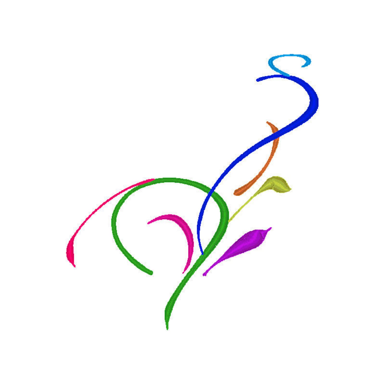 Machine Embroidery Design Modern Swirl 4x4 5x7 and 6x10 Single and ...