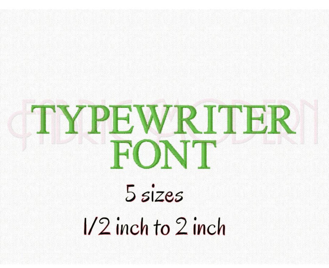 TYPEWRITER FONT BX Embroidery Alphabet Design Small Block Font Great ...