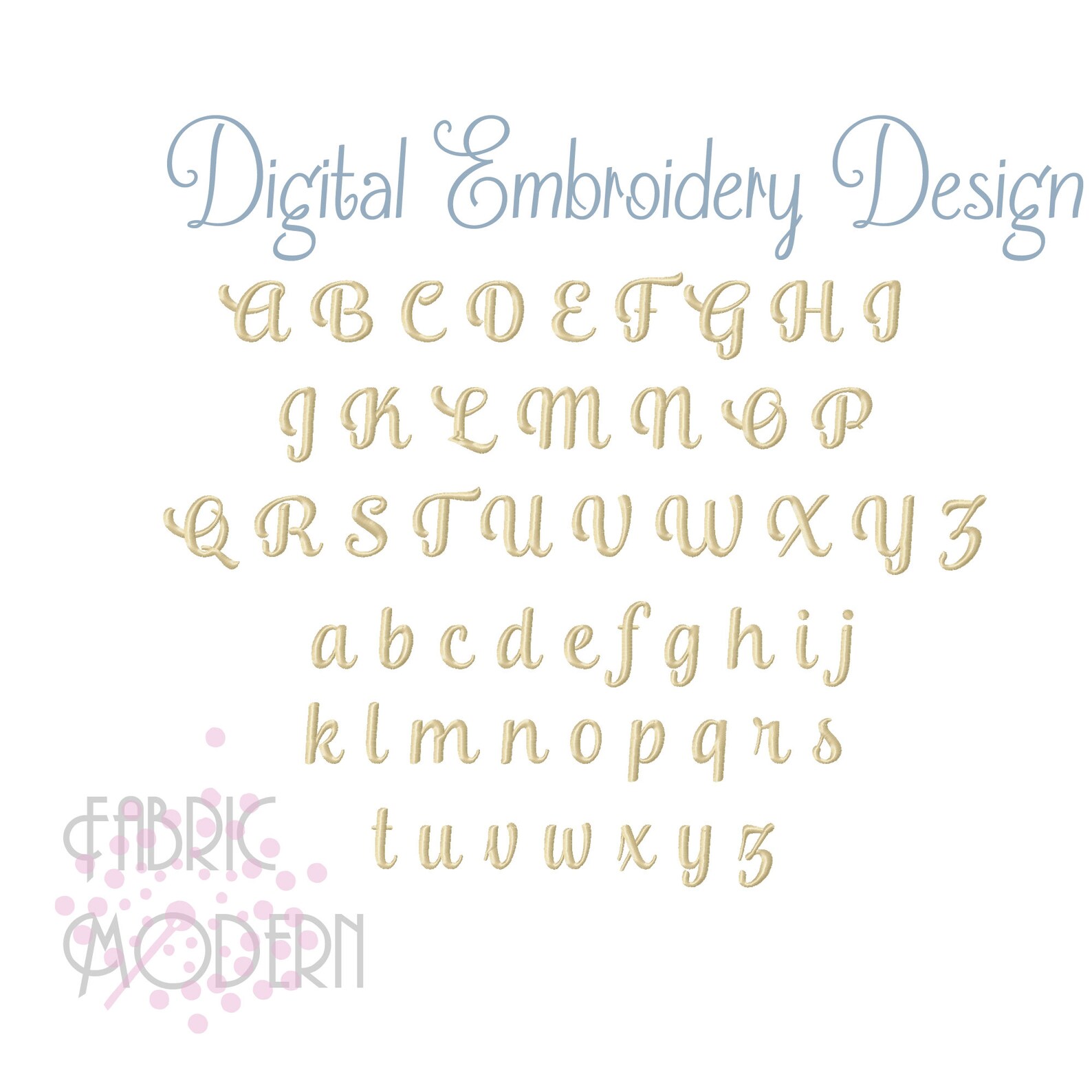 1.5 Inch ANNIE SCRIPT FONT Embroidery Font Design 631-1.5 | Etsy