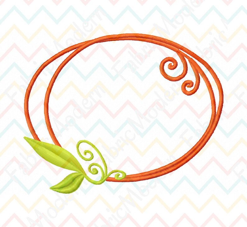 MONOGRAM FRAME Machine Embroidery Design Modern Oval Border - Etsy