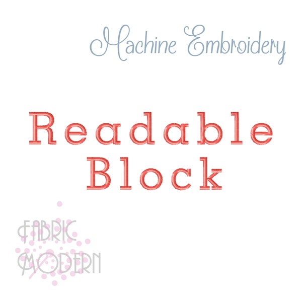 Block Embroidery Font - Etsy