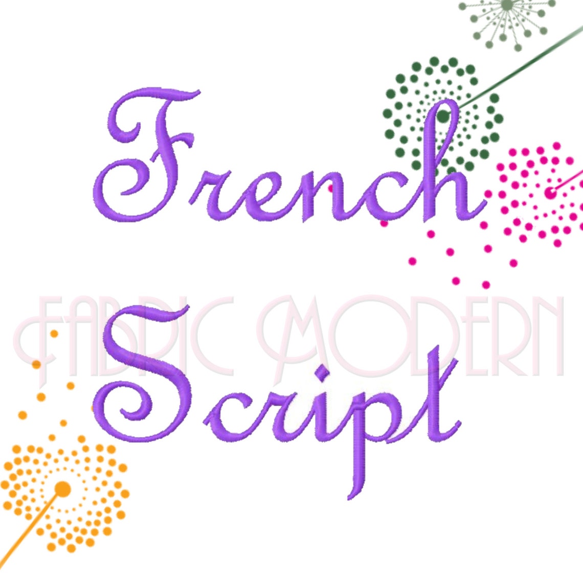FRENCH SCRIPT Embroidery Font Design 2 Inch Upper and Lower Case and ...