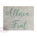 1" Allison Script Calligraphy Font Monogram Font Embroidery Font ...