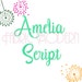 Amelia SCRIPT FONT Embroidery Design Embroidery Alphabet Swirls ...