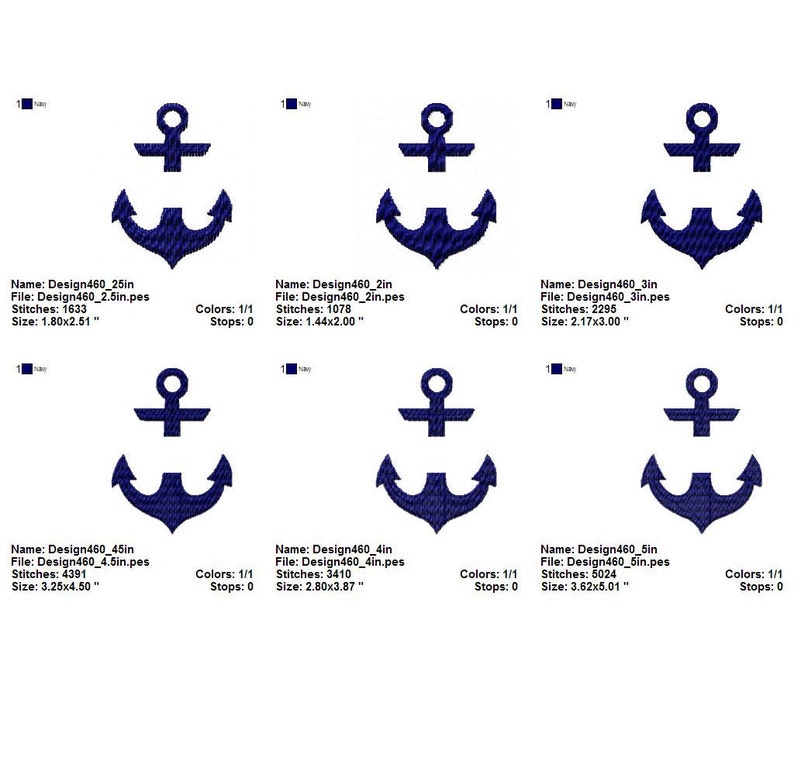 SPLIT ANCHOR Machine Embroidery Design Split Anchor for | Etsy