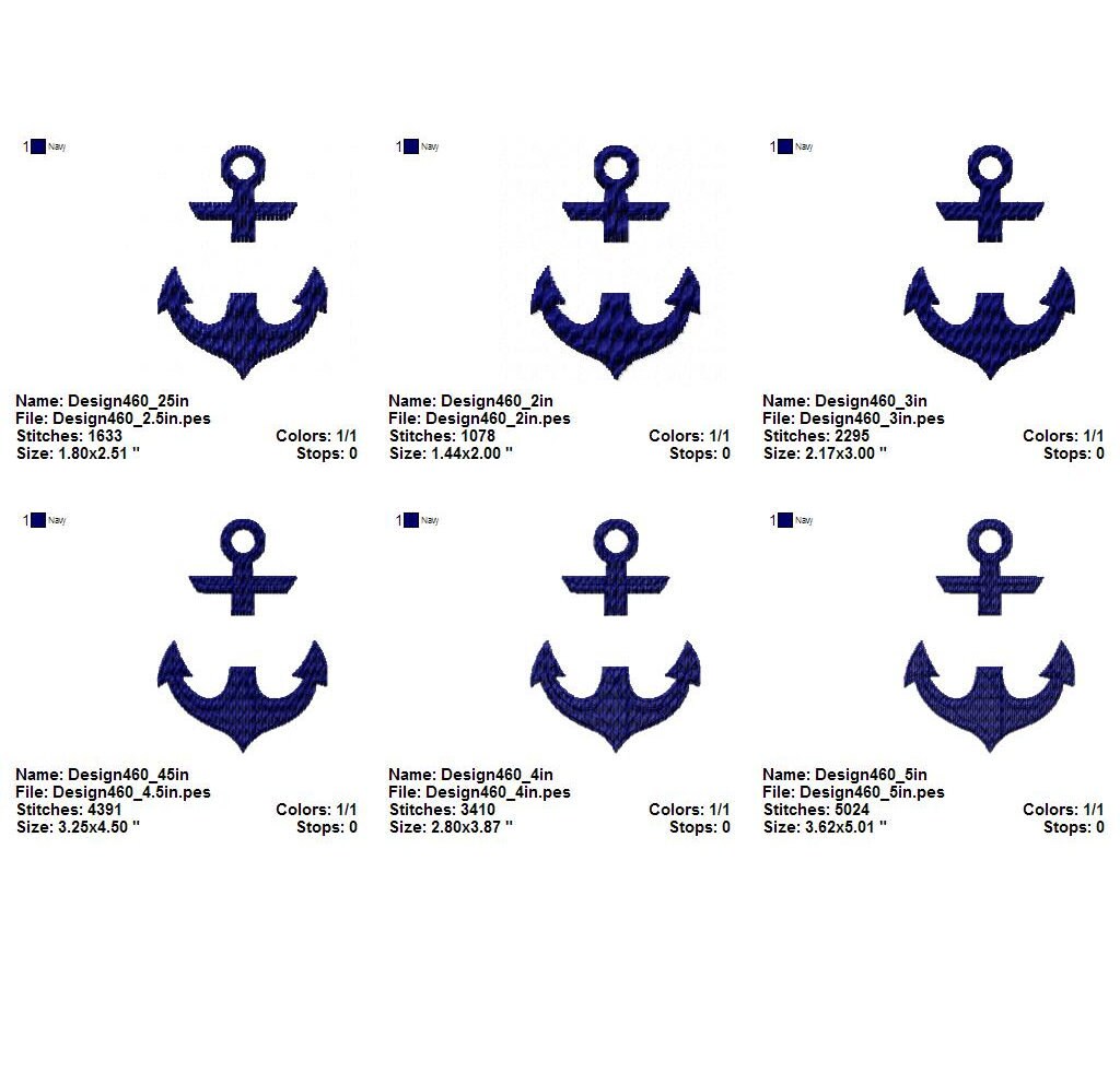 SPLIT ANCHOR Machine Embroidery Design Split Anchor for - Etsy