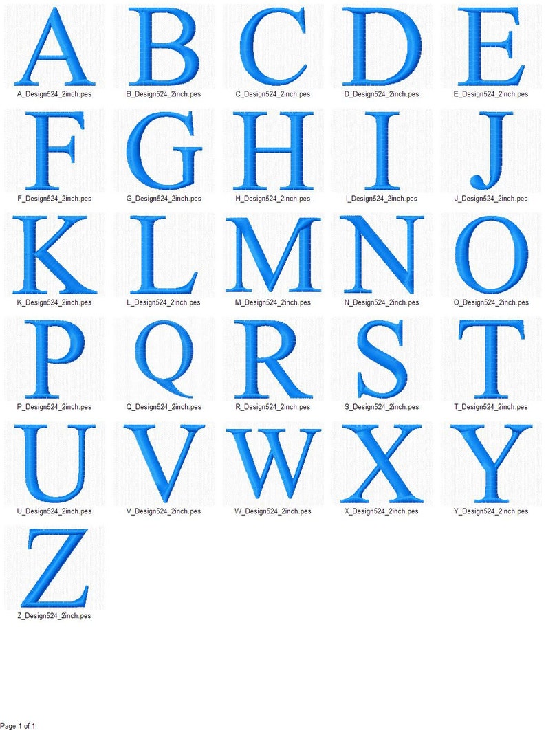 TYPEWRITER FONT BX Embroidery Alphabet Design Small Block Font Great ...