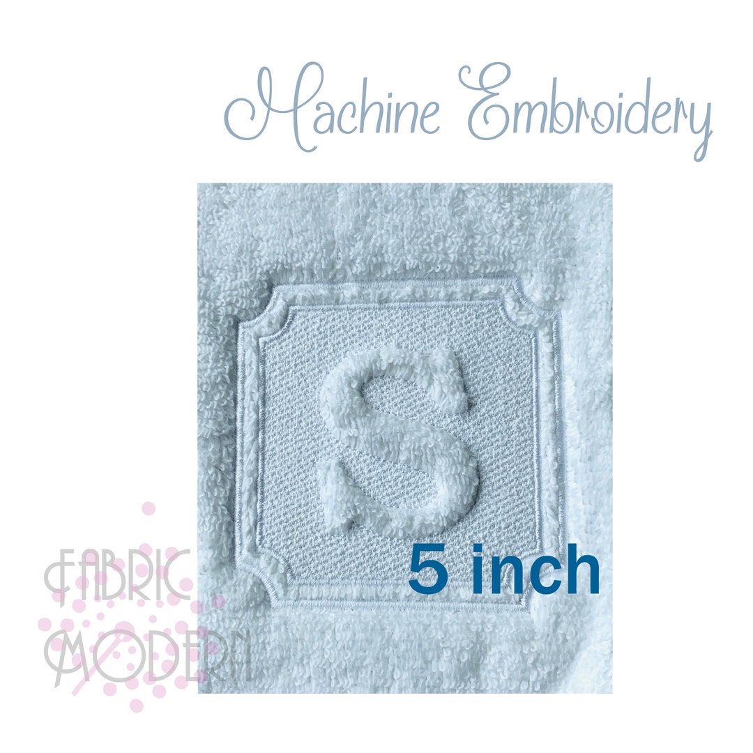5 Inch Embossed Hotel Style Monogram Set for Towels #1091-5 - Etsy