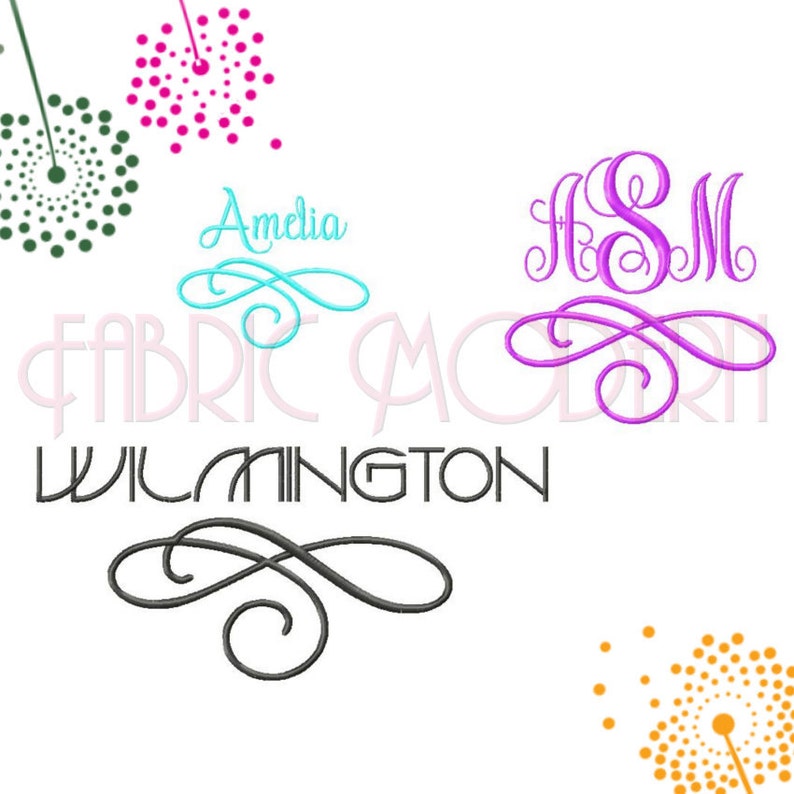 SWASH MONOGRAM BORDER Embroidery Design Wedding Gift - Etsy