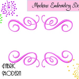 SPLIT MONOGRAM FRAMES Machine Embroidery Design Flourish Swash Bx ...