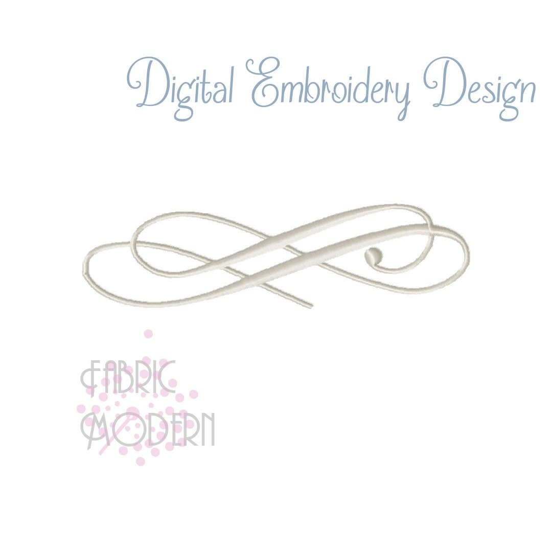 Fancy Scroll Monogram or Name Border Machine Embroidery Design Flourish ...