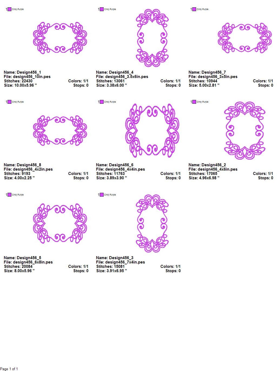 MONOGRAM FRAME Machine Embroidery Design Vintage Feel Multiple Sizes ...