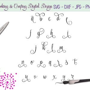 SVG Font Cricut Silhouette Digital Full Alphabet SVG DXF Png - Etsy