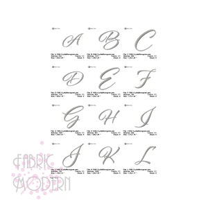 1 Inch MONOGRAM Font Embroidery "lydia", #1058-1 - Etsy