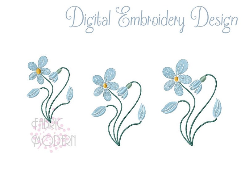 Flower Plant Embroidery Design Spring Floral Bouquet Flower | Etsy