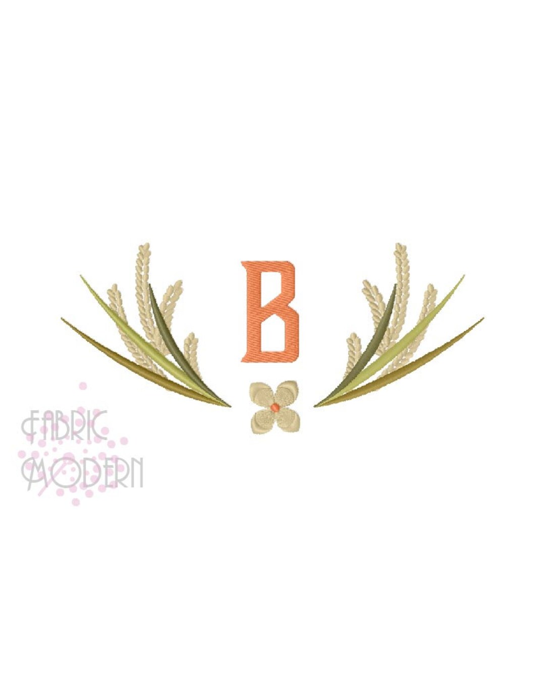 Wheat Wreath Embroidery Monogram Frame Wedding Design Border Wheat ...