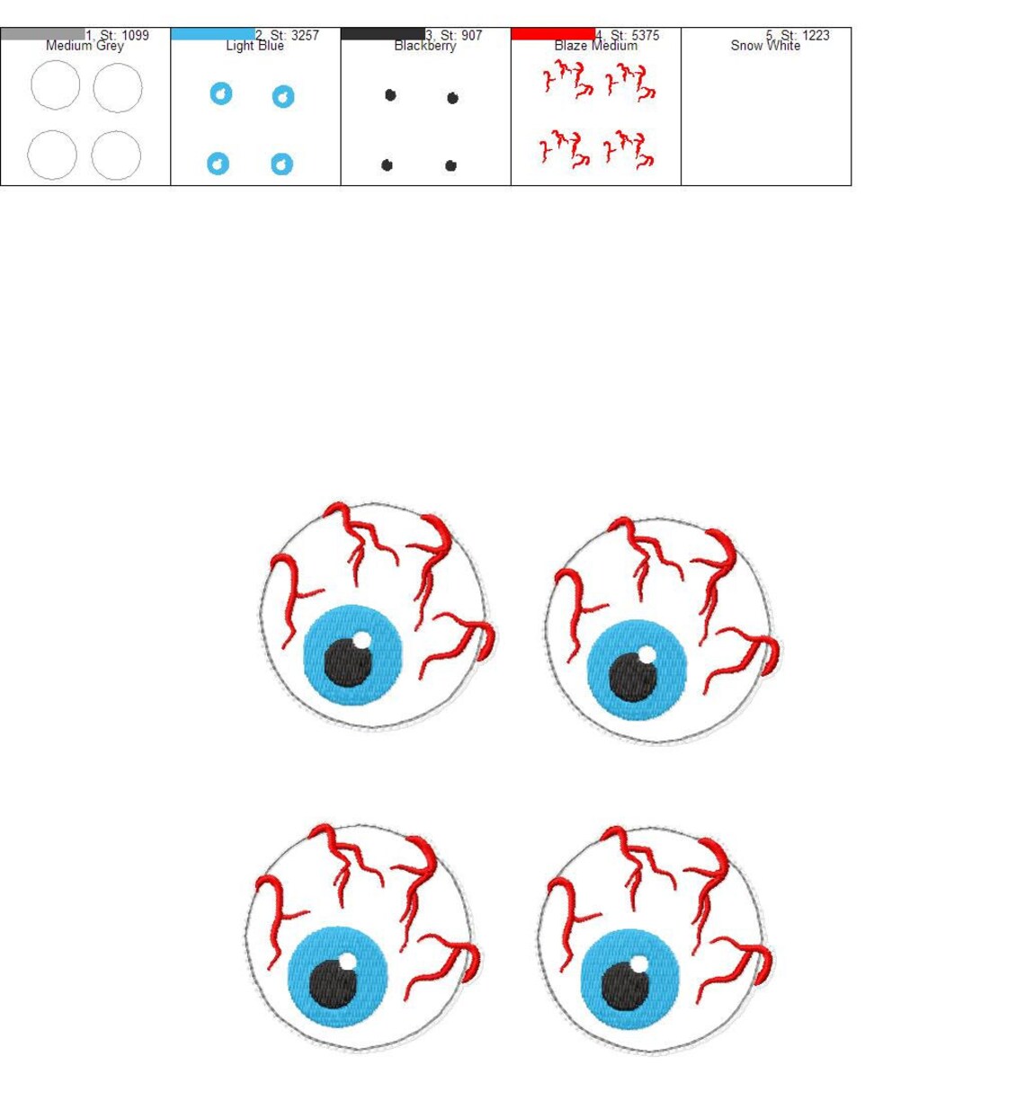 GOOGLY EYE FELTIE Machine Embroidery Design, Creepy Eyeball Feltie ...